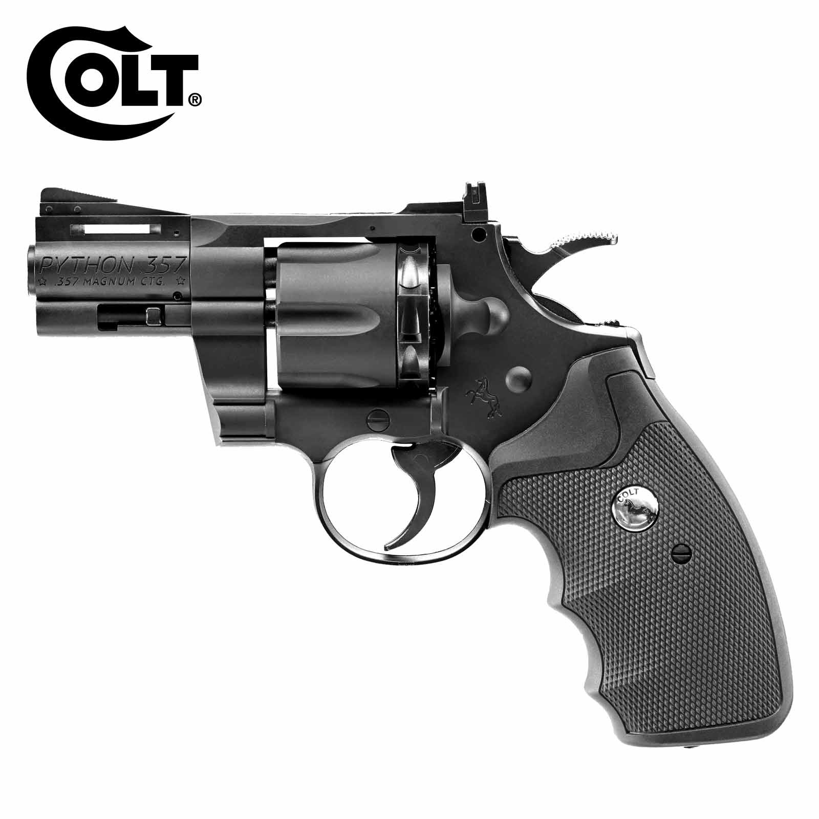 Colt Python 2,5" Lauflänge 4,5 mm Diabolos / Stahl BB Co2 Revolver (P