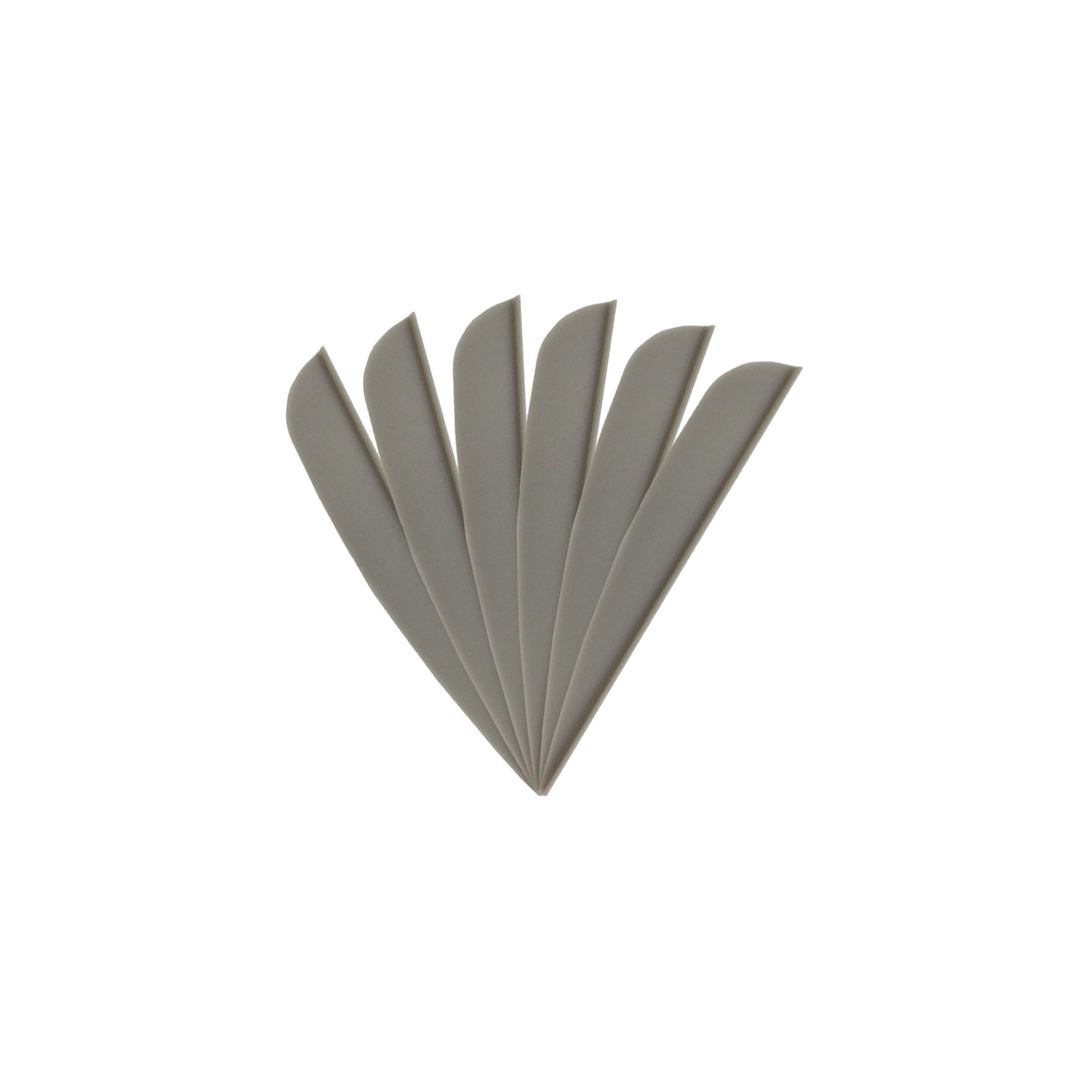 6-er Pack Hawk TPU Streamline Vanes 2,5" Dunkelgrau