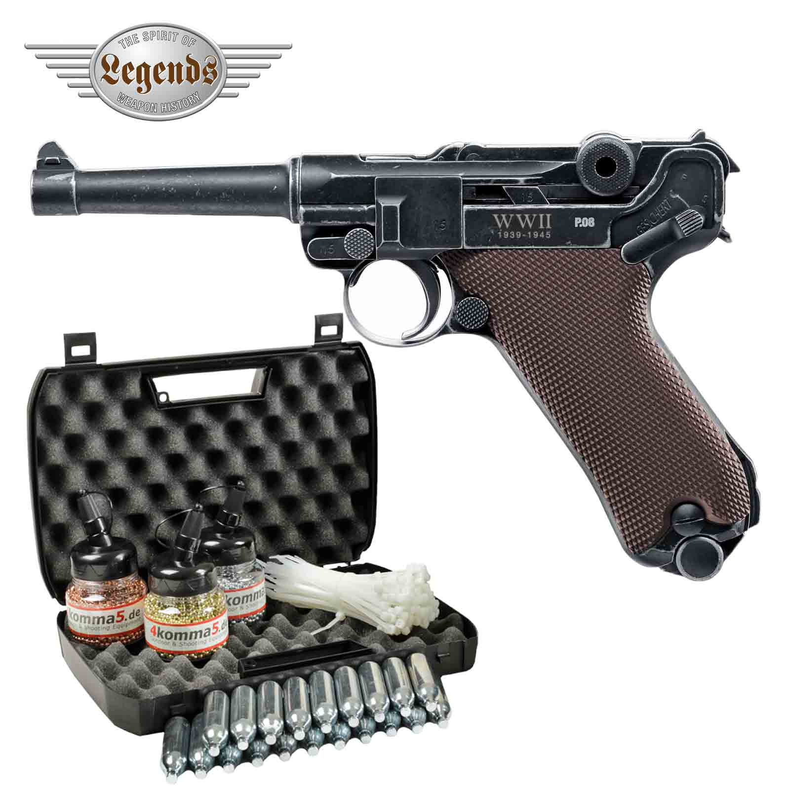 Kofferset Umarex Legends P08 WWII Special Edition - 4,5 mm Stahl-BB C