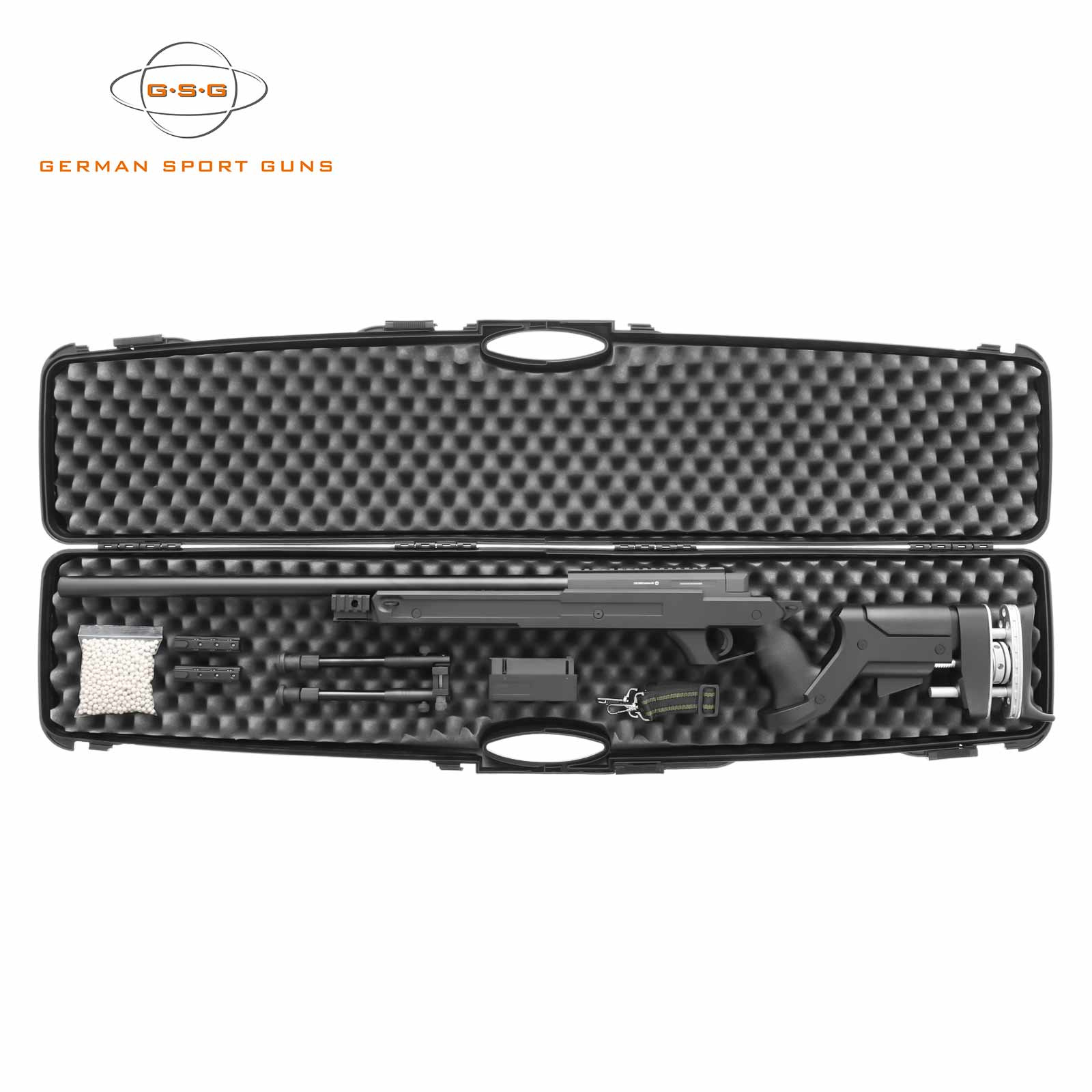 Kofferset GSG MB05 Tactical Sniper Softair-Gewehr Kaliber 6 mm BB Fed
