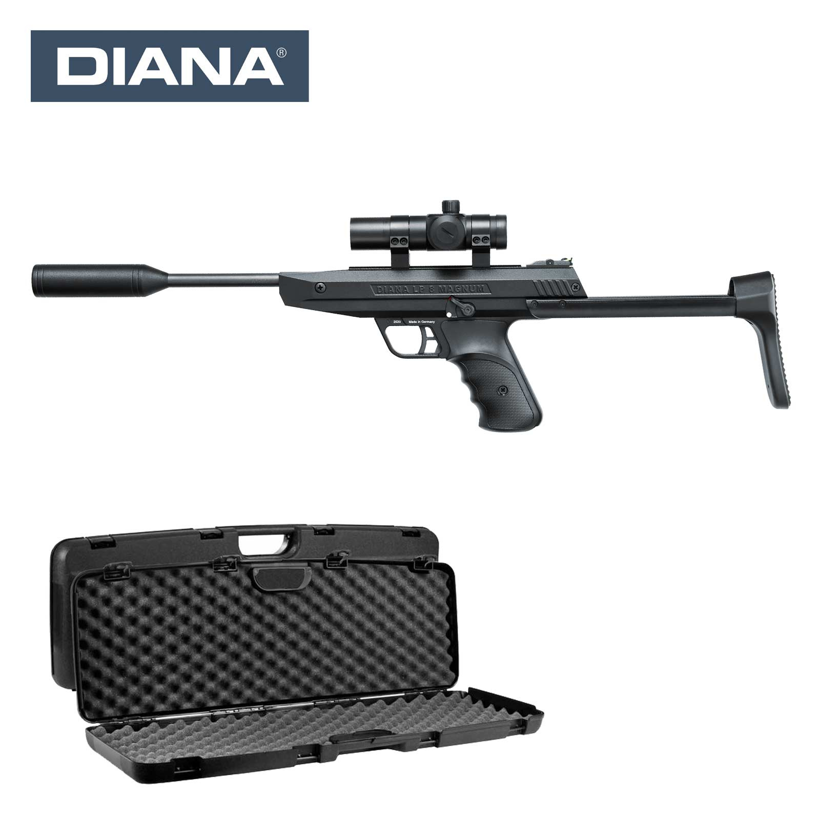 Diana LP8 Magnum Tactical Set - 4,5 mm Diabolo (P18) + Red Dot + Koff