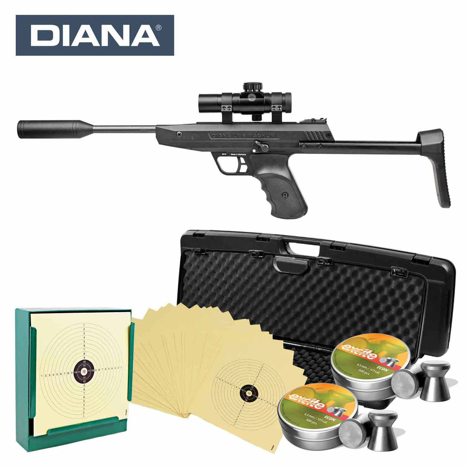 SET Diana LP8 Magnum Tactical Set - 4,5 mm Diabolo (P18) + Red Dot