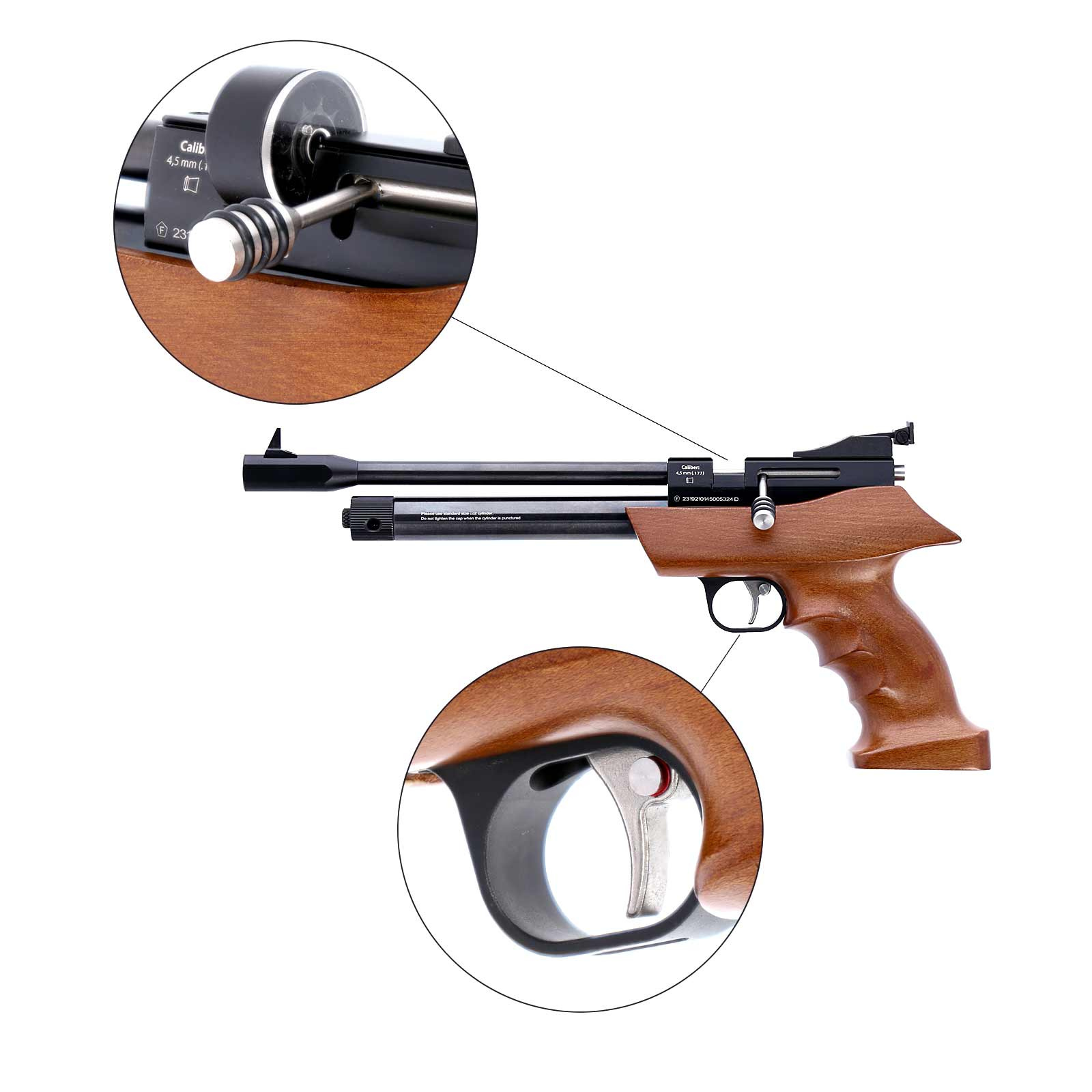 SET Diana Airbug Co2 Pistole 4,5 mm Diabolo (P18)