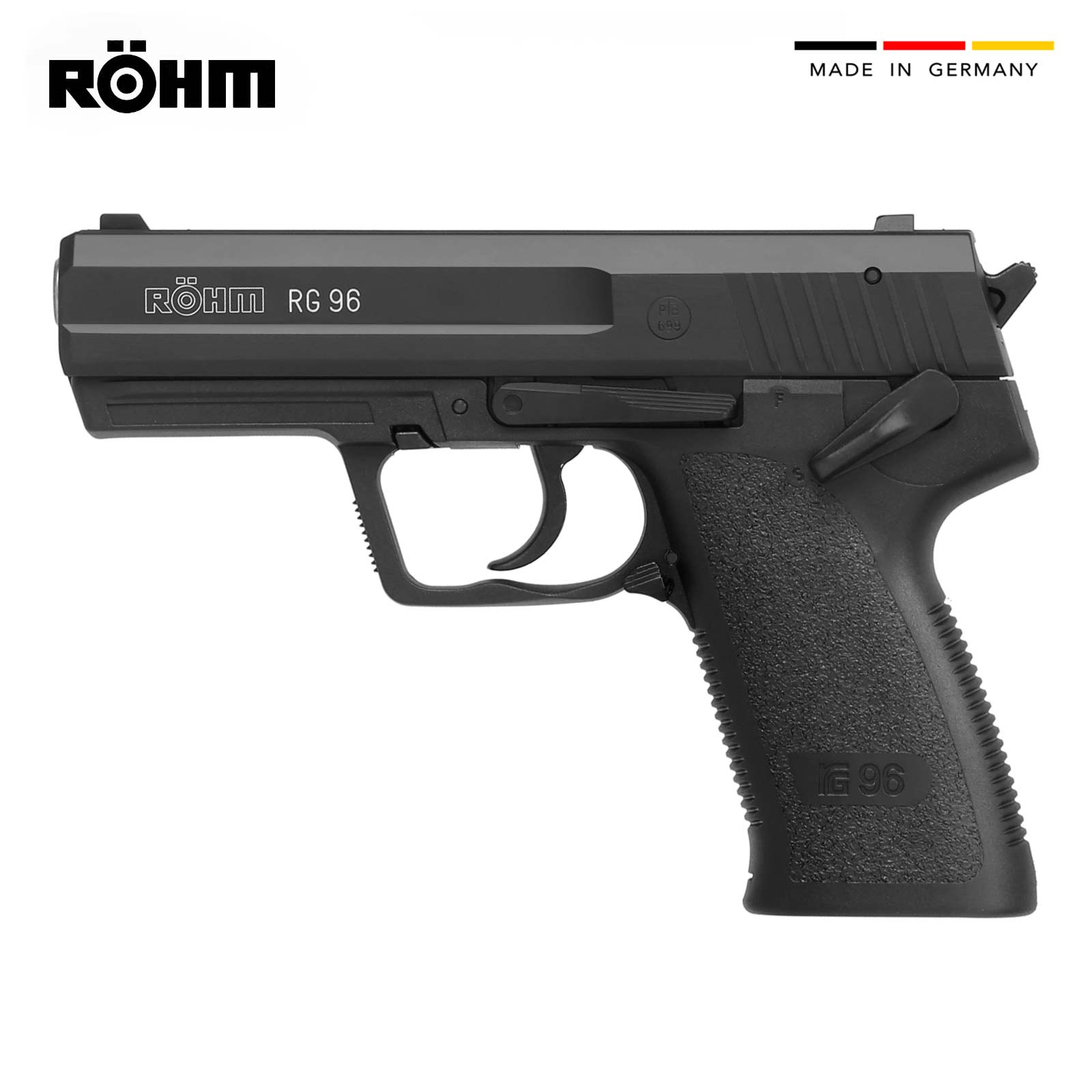 Röhm RG 96 Schreckschuss Pistole brüniert 9 mm P.A.K. (P18)