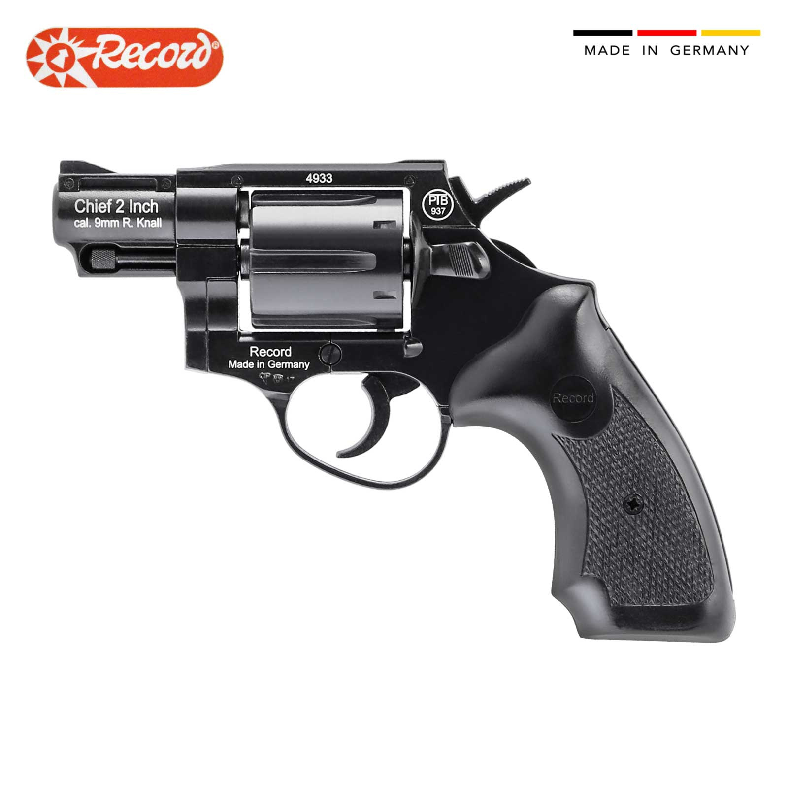 Record Chief Schreckschuss Revolver 2 Zoll Lauf brüniert 9 mm R.K. (P