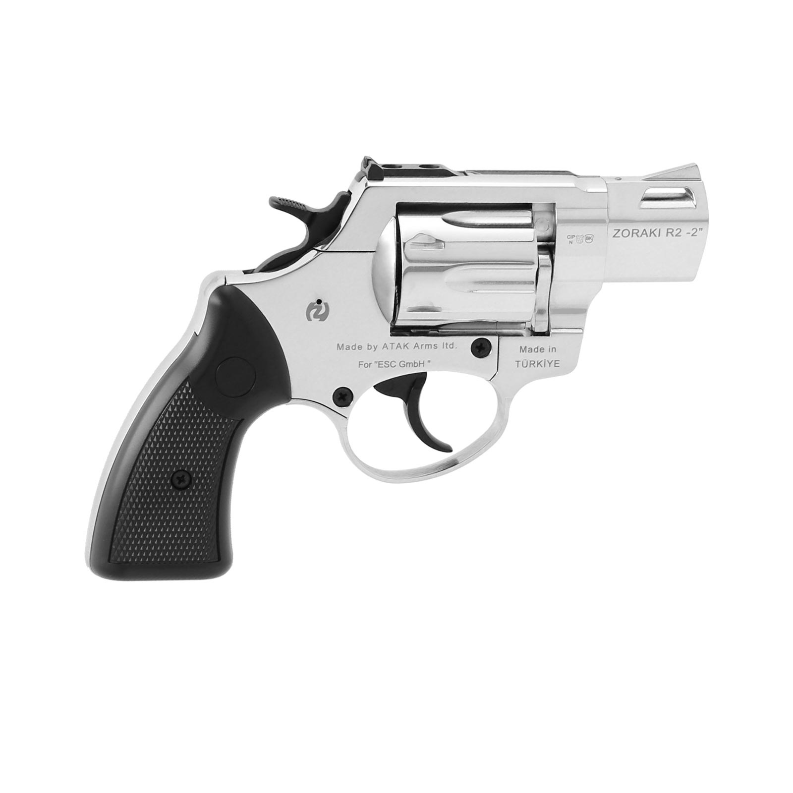 SET Zoraki R2 2 Zoll Lauf Schreckschuss Revolver Chrom 9 mm R.K. (P18