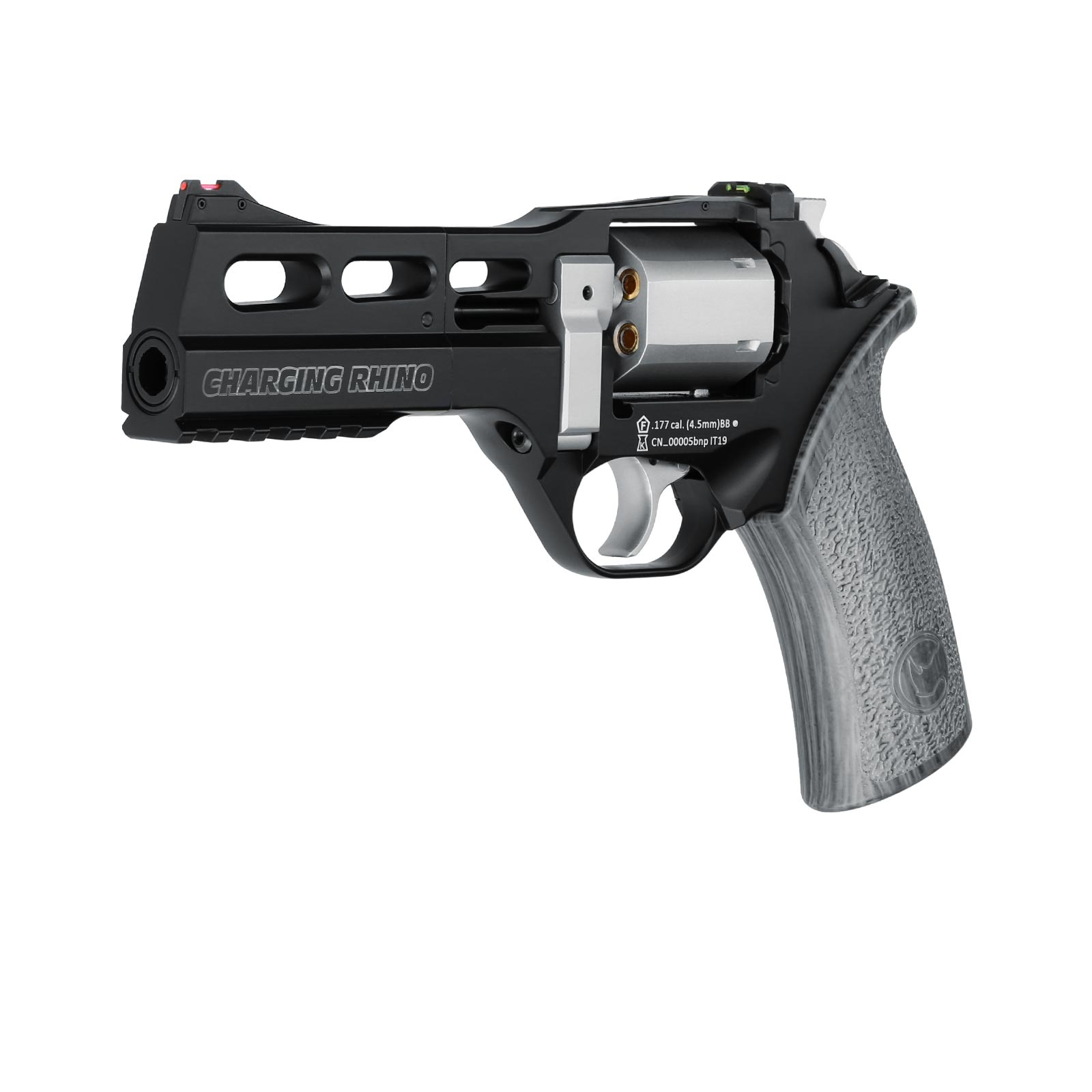 SET Chiappa Rhino 50DS Co2-Revolver Schwarz/Weiß Lauflänge 5" - 4,5 m