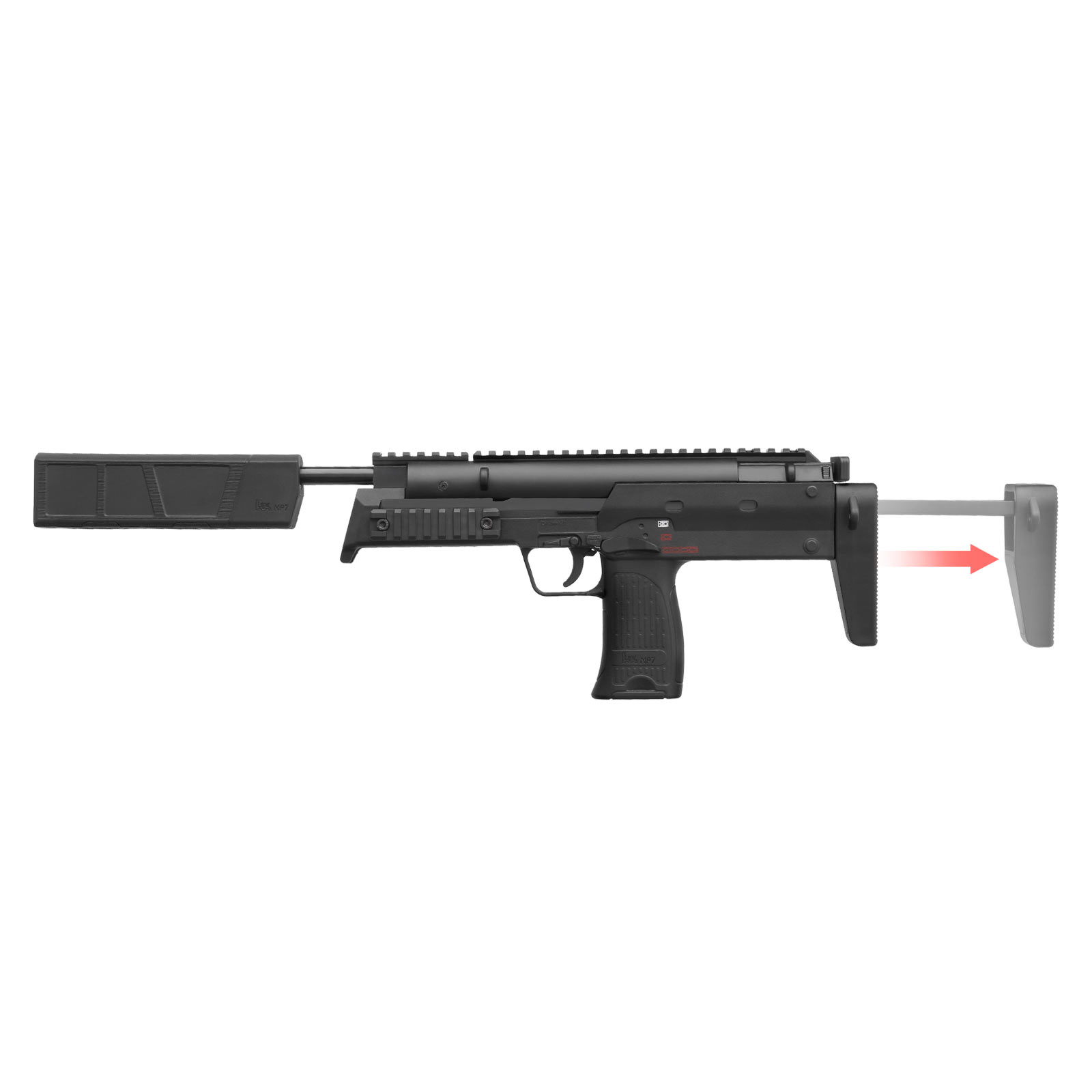 Heckler & Koch MP7 SD Kaliber 4.5 mm Diabolo | 4komma5.de