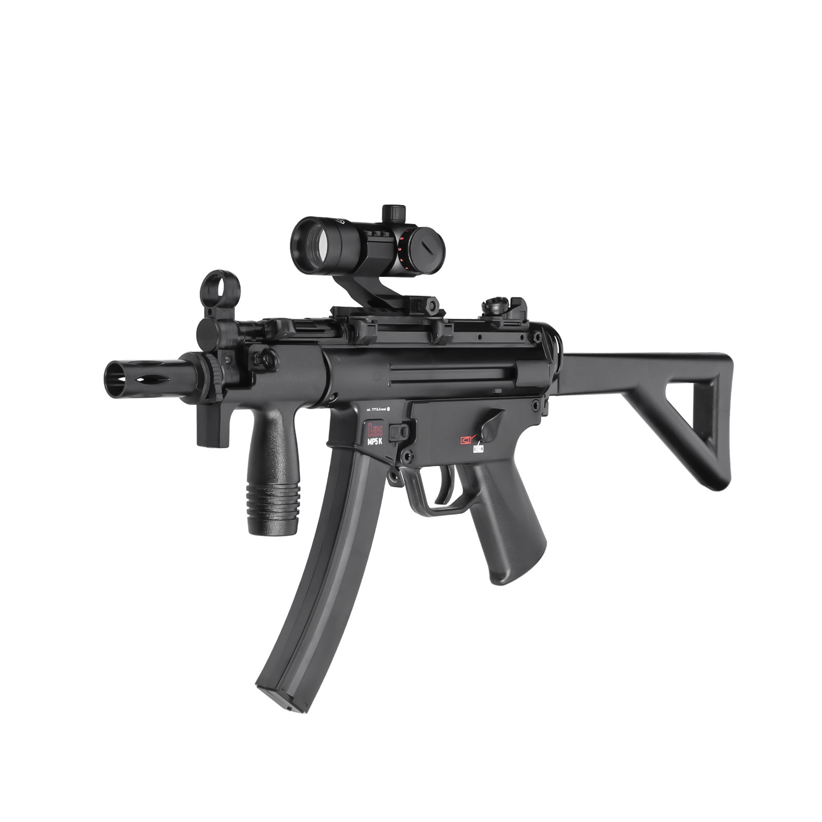 Heckler & Koch MP5 Co2 K-PDW Kaliber 4,5 mm Stahl BB mit Red-Dot