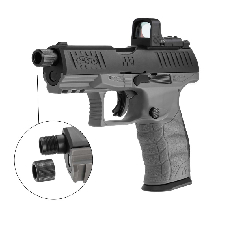 Walther PPQ M2 Q4 TAC Combo 4,6" Tungsten Gray - 4,5 mm Diabolo Blowb