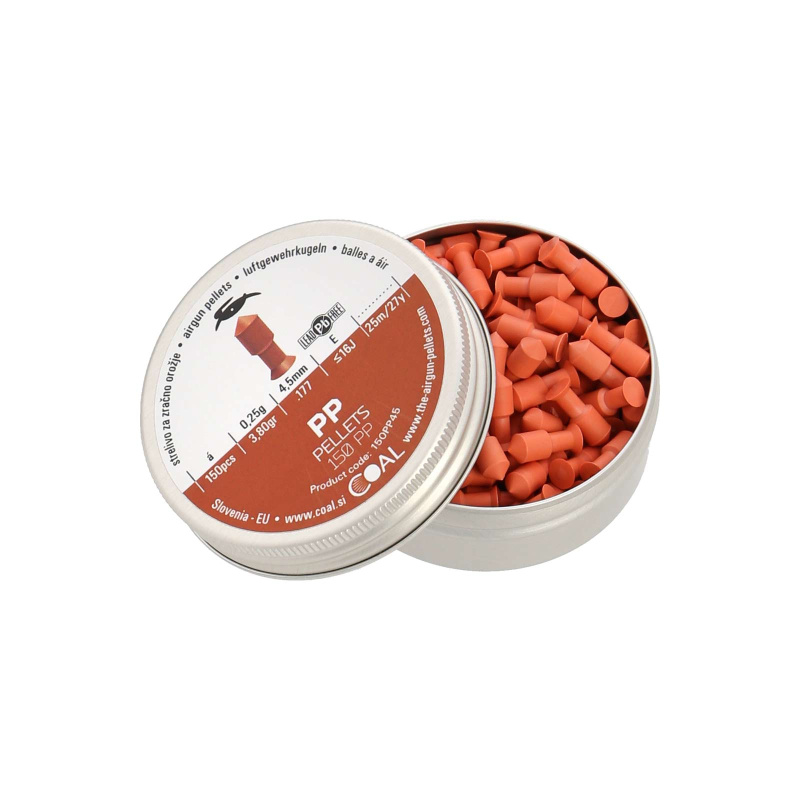 COAL PP Pellets - Spitzkopfdiabolos - 4,5 mm