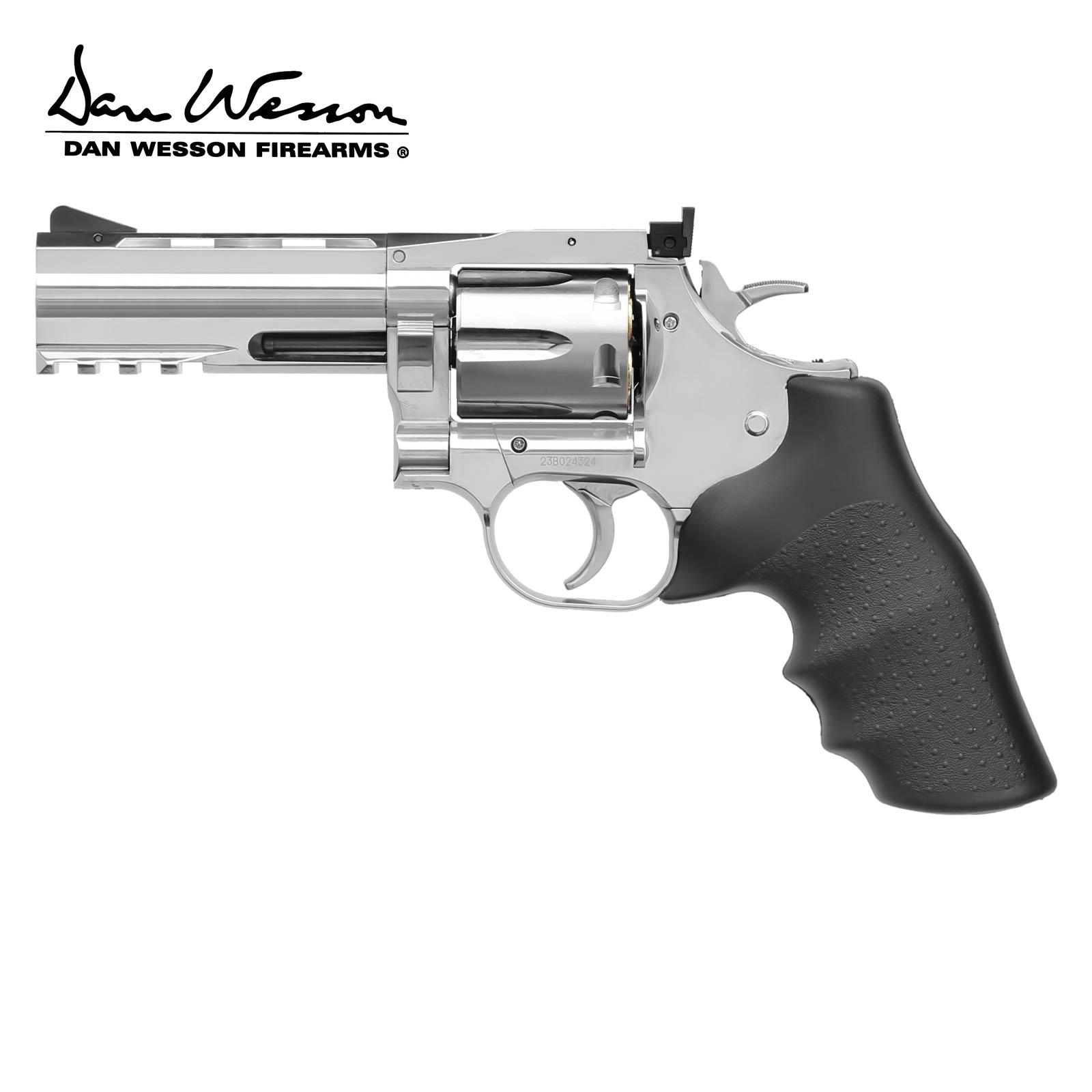 Dan Wesson 715 4" Softair-Co2-Revolver Silber Vollmetall Kaliber 6 mm