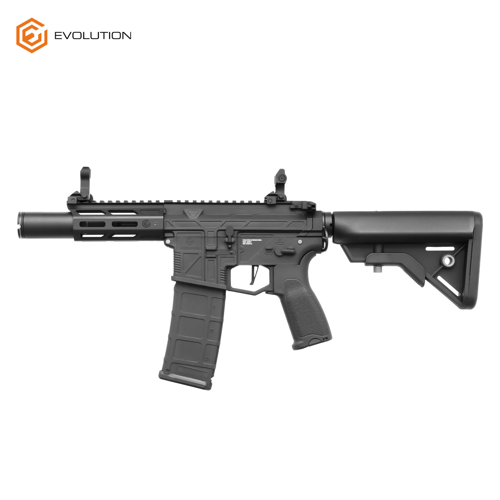 Evolution Ghost S EMR PDW S-AEG Softair-Gewehr Kaliber 6 mm BB Schwar