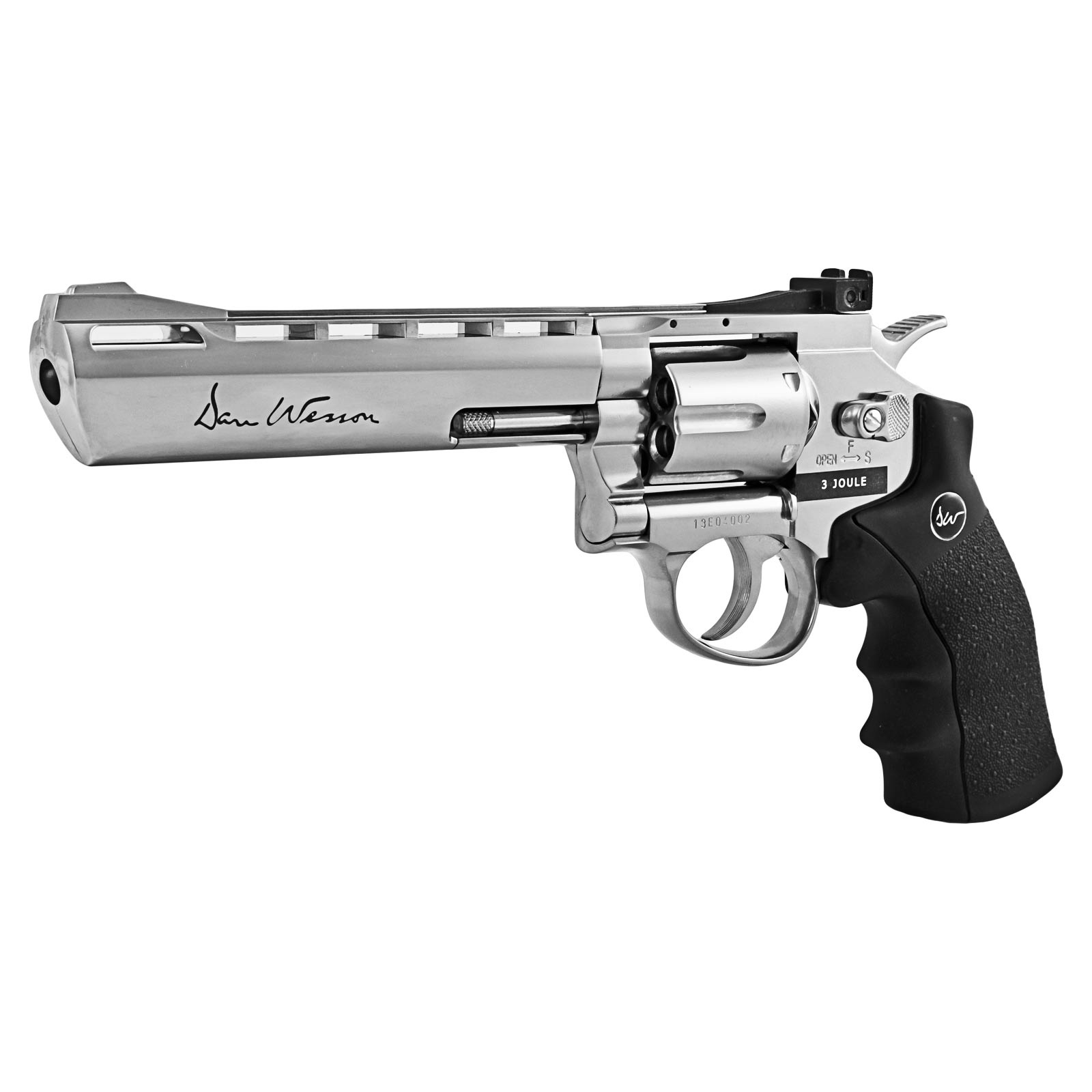 Co2 Revolver Dan Wesson 6" 4,5 mm Stahl BB Silber