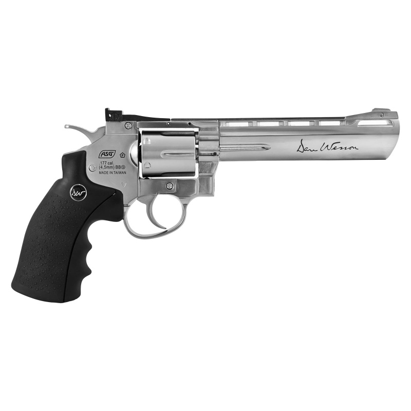 Co2 Revolver Dan Wesson 6" 4,5 mm Stahl BB Silber