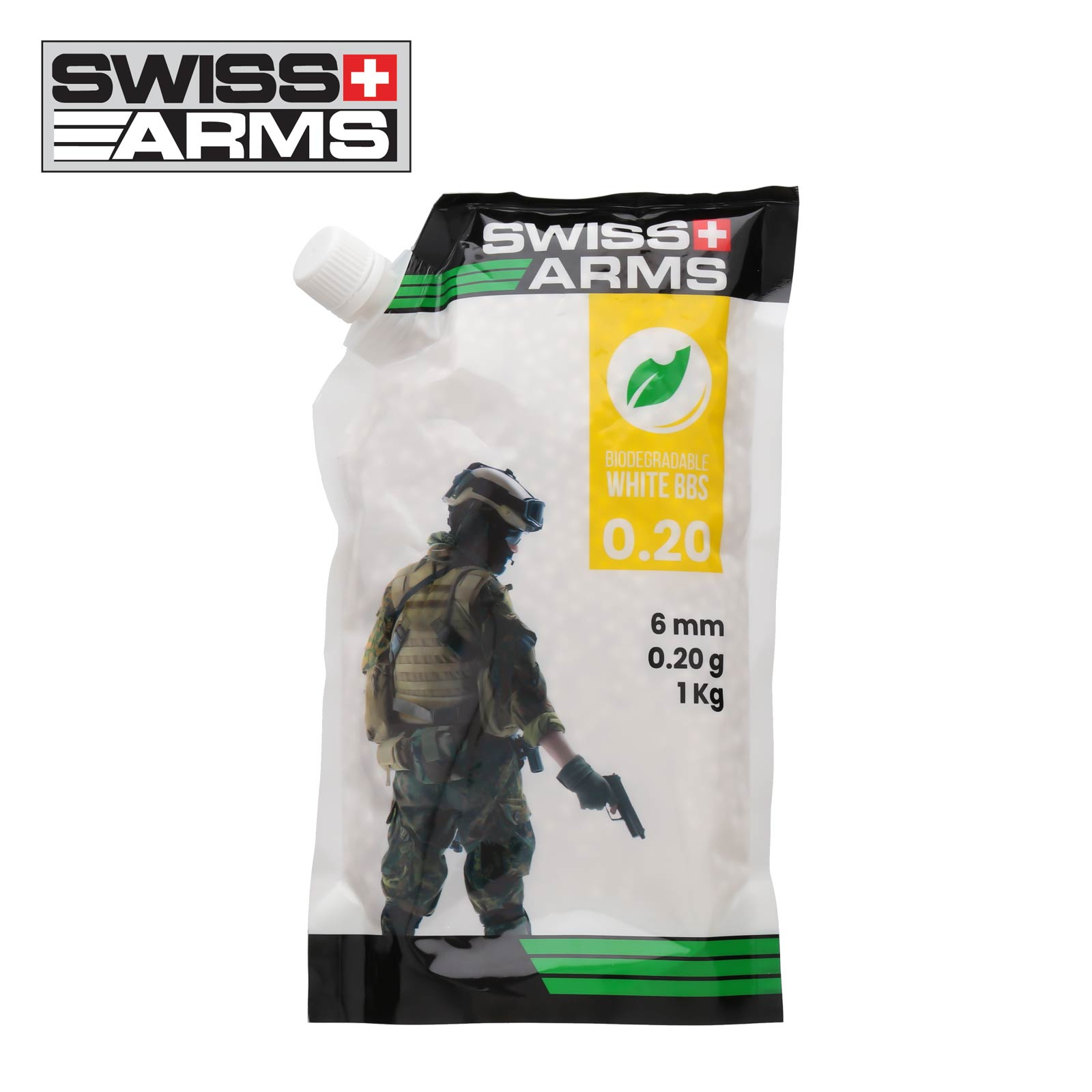 Swiss Arms Bio Softair BB's - 6 mm BB/0,20 g/5000 Stück Beutel Weiß
