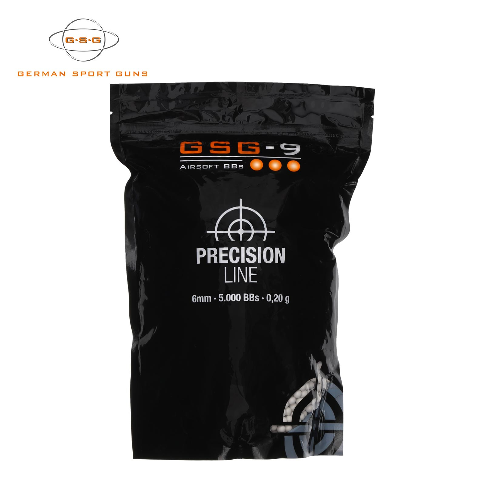 GSG GSG-9 Precision Line Softair BB's - 6 mm BB/0,20 g/5000 Stück Beu