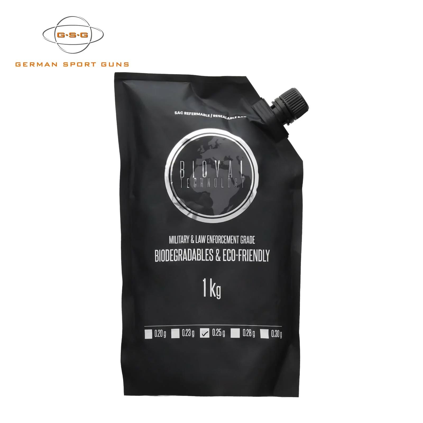 GSG Bioval Softair Bio BB's - 6 mm BB/0,25 g/4000 Stück Beutel Weiß