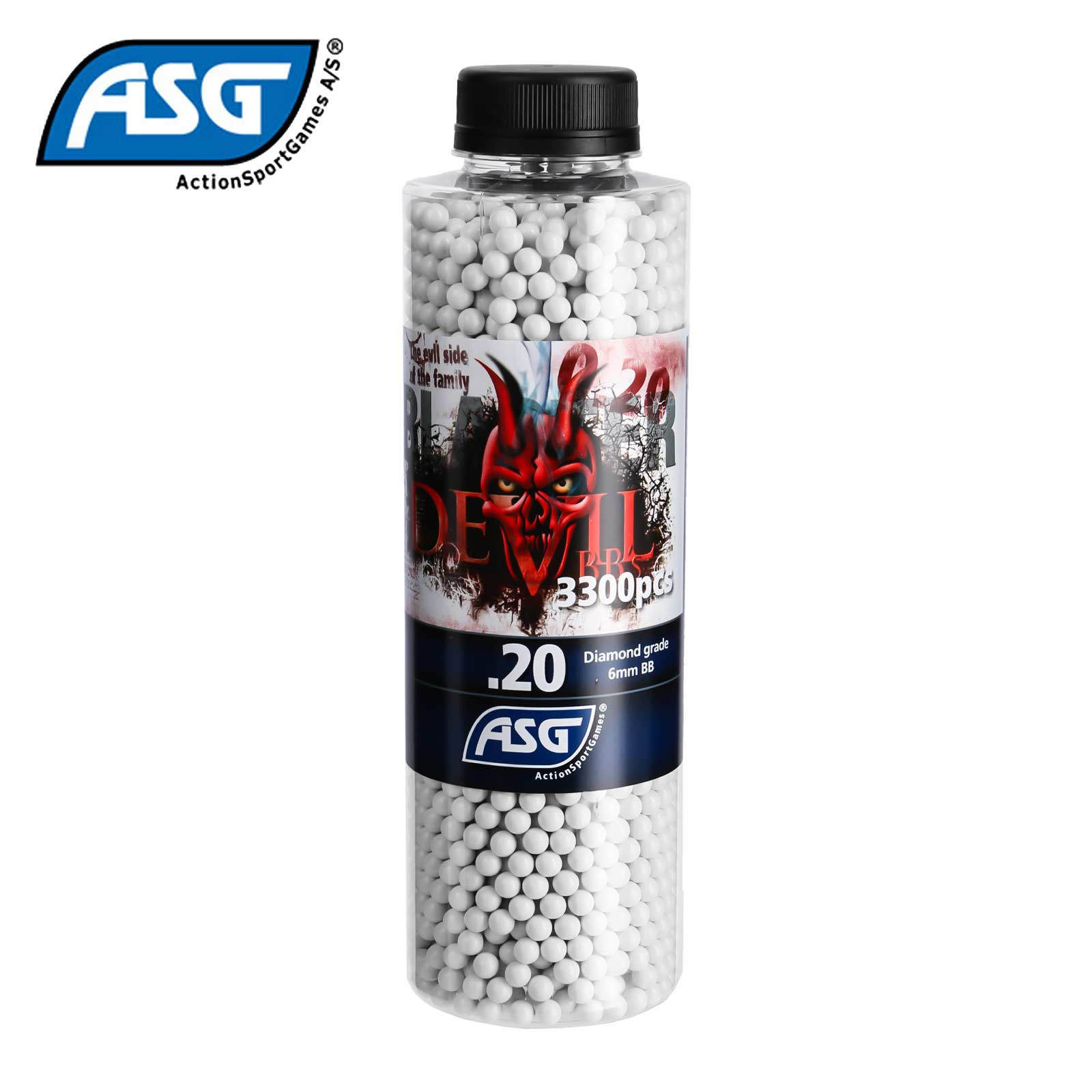 ASG Blaster Devil Kunststoff 6 mm BBs / 0,20 g / 3300 Stück Flasche W