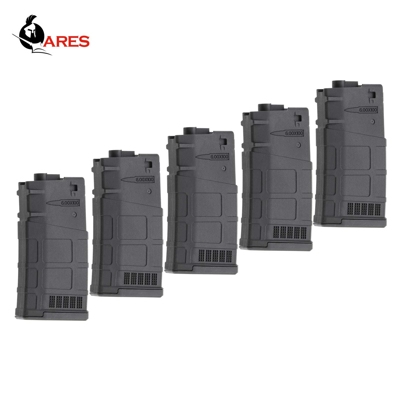 5-er Pack Ersatzmagazine für Ares AR-308 Softair-Gewehr 6 mm BB S-AEG