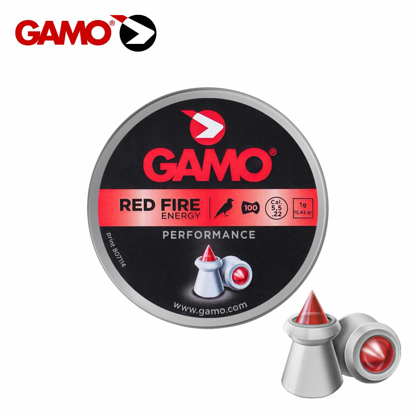 Gamo Red Fire Energy Diabolo mit Polymerspitze 5,5 mm Luftgewehrkugel