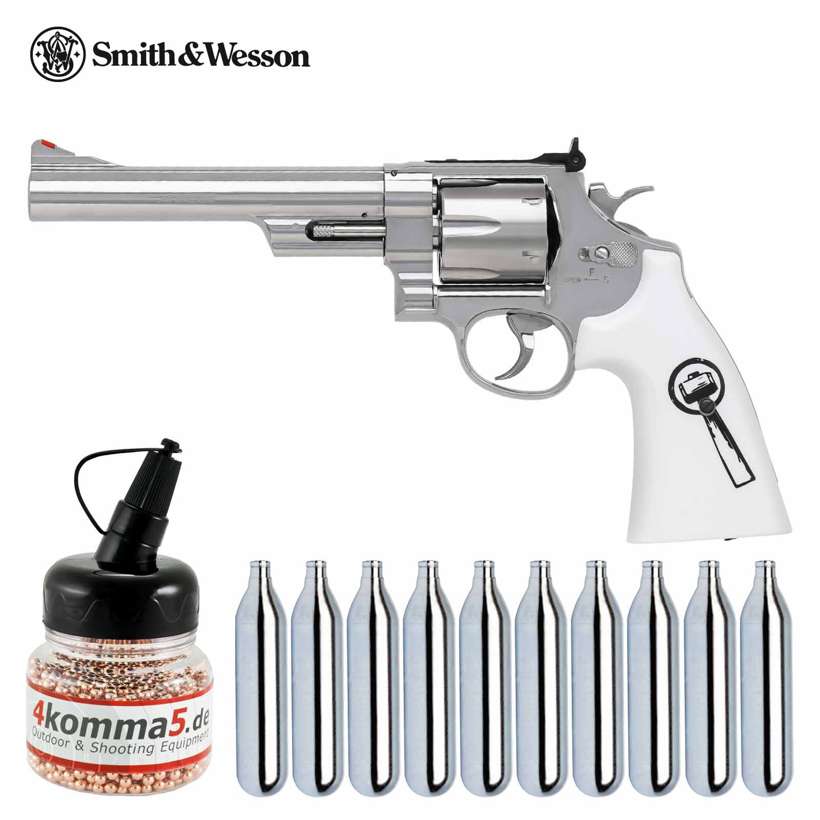 SET Smith & Wesson 629 Trust Me 5 Zoll Steel-Finish Co2-Revolver Kali