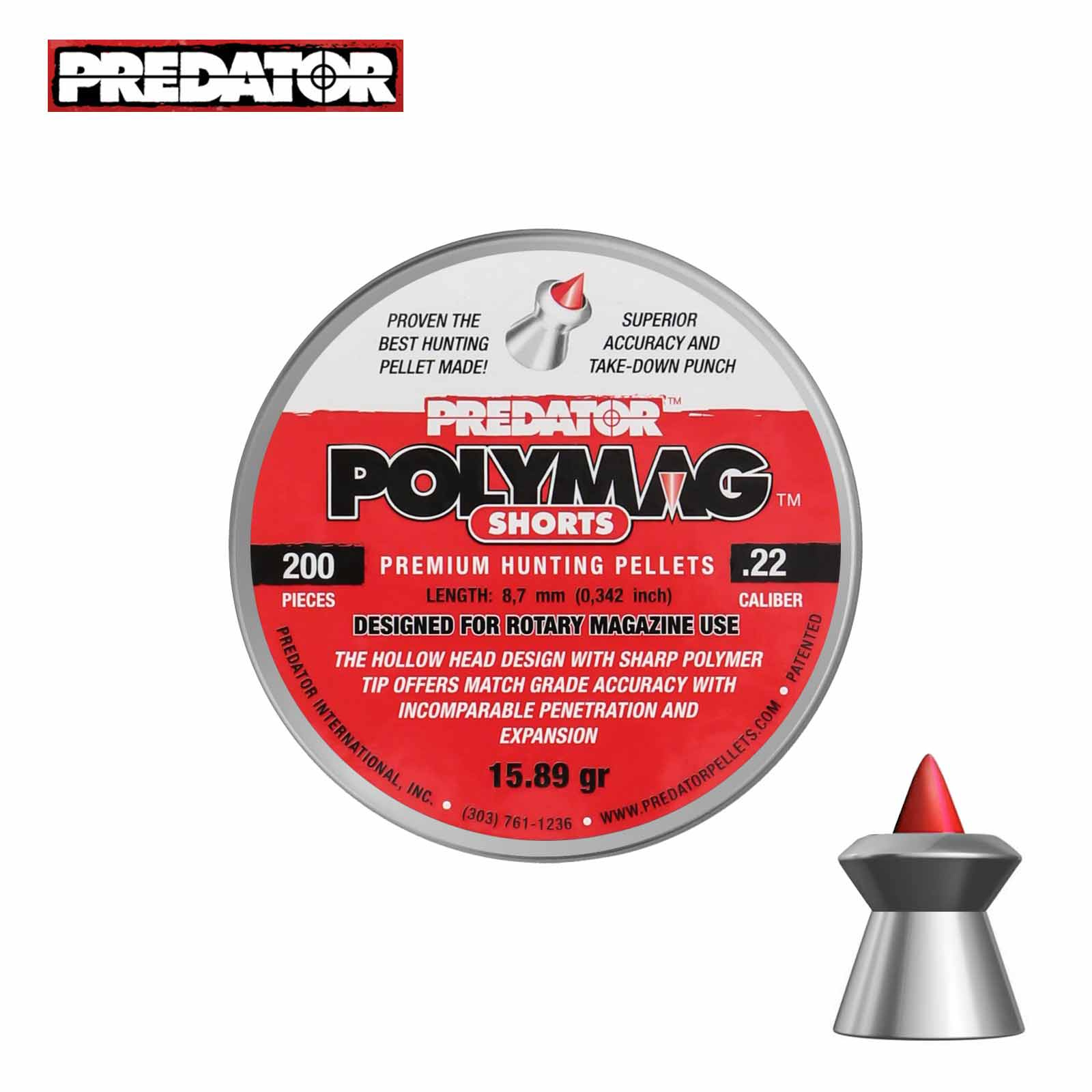 Predator Polymag Shorts Premium Hunting Pellets 5,5 mm Jagd-Diabolo
