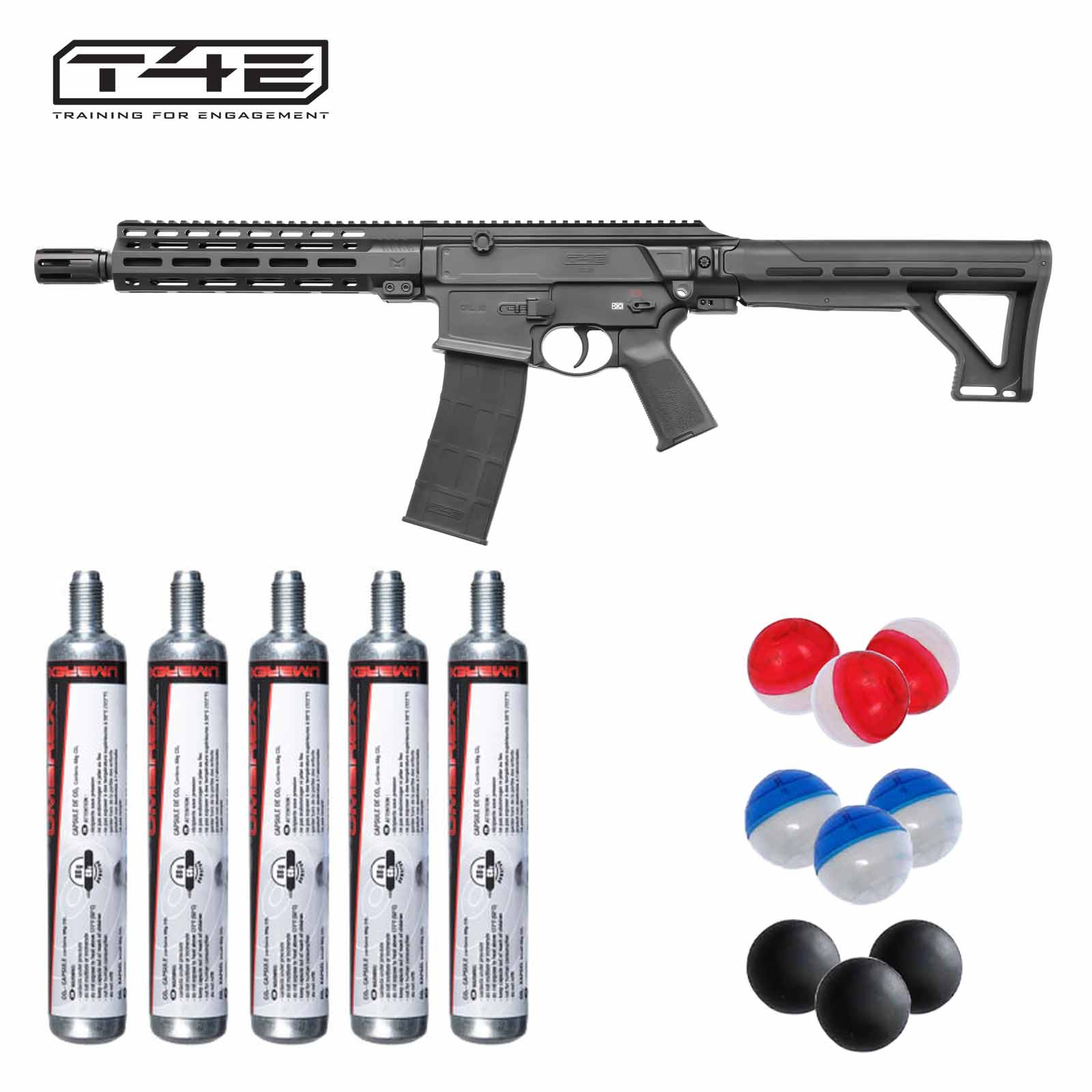 T4E Defense Training Marker TC 68 cal .68 - 7,5 Joule (P18) + Rubberb