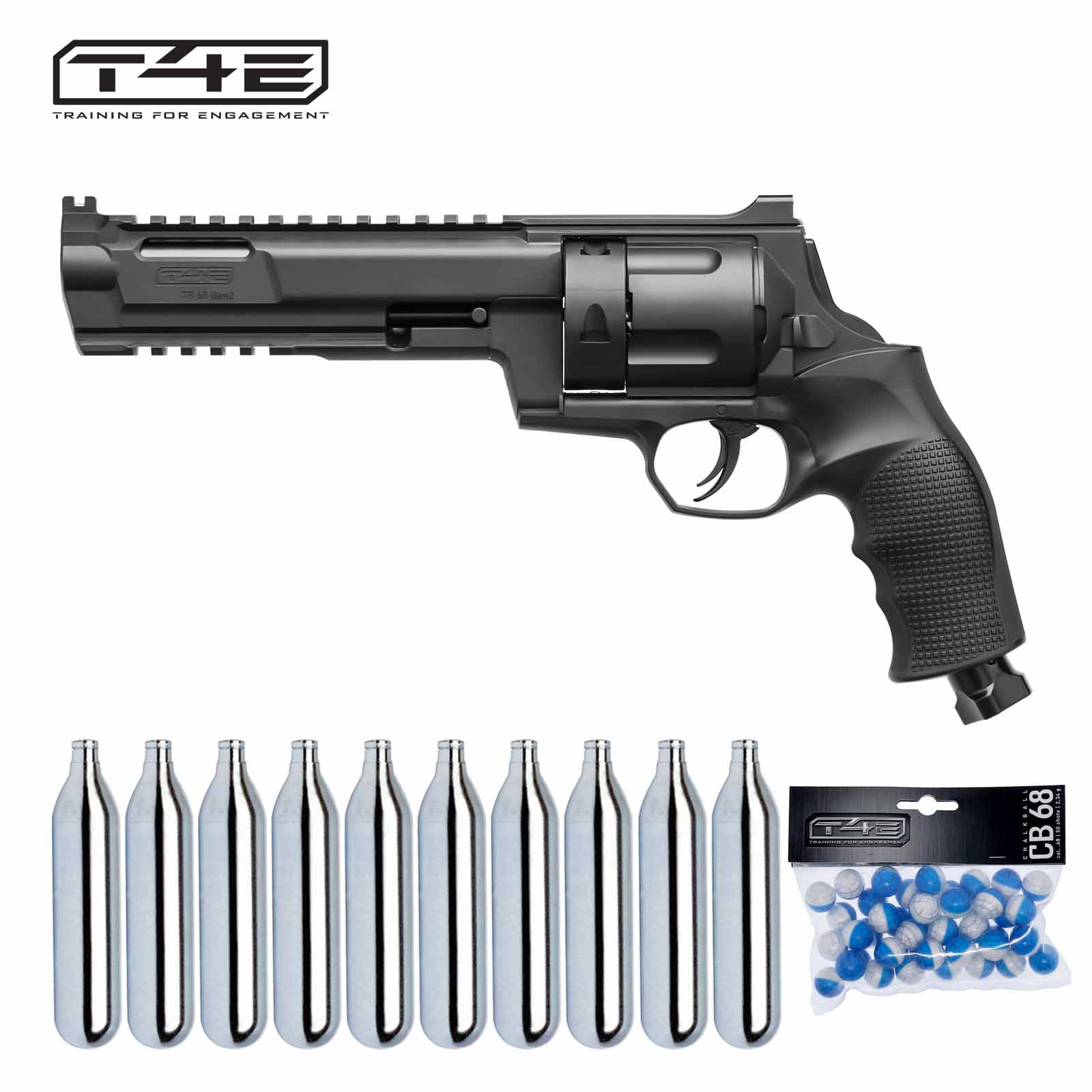 T4E Defense Training Marker HDR (TR) 68 Gen2 Revolver Co2 cal .68 - 7
