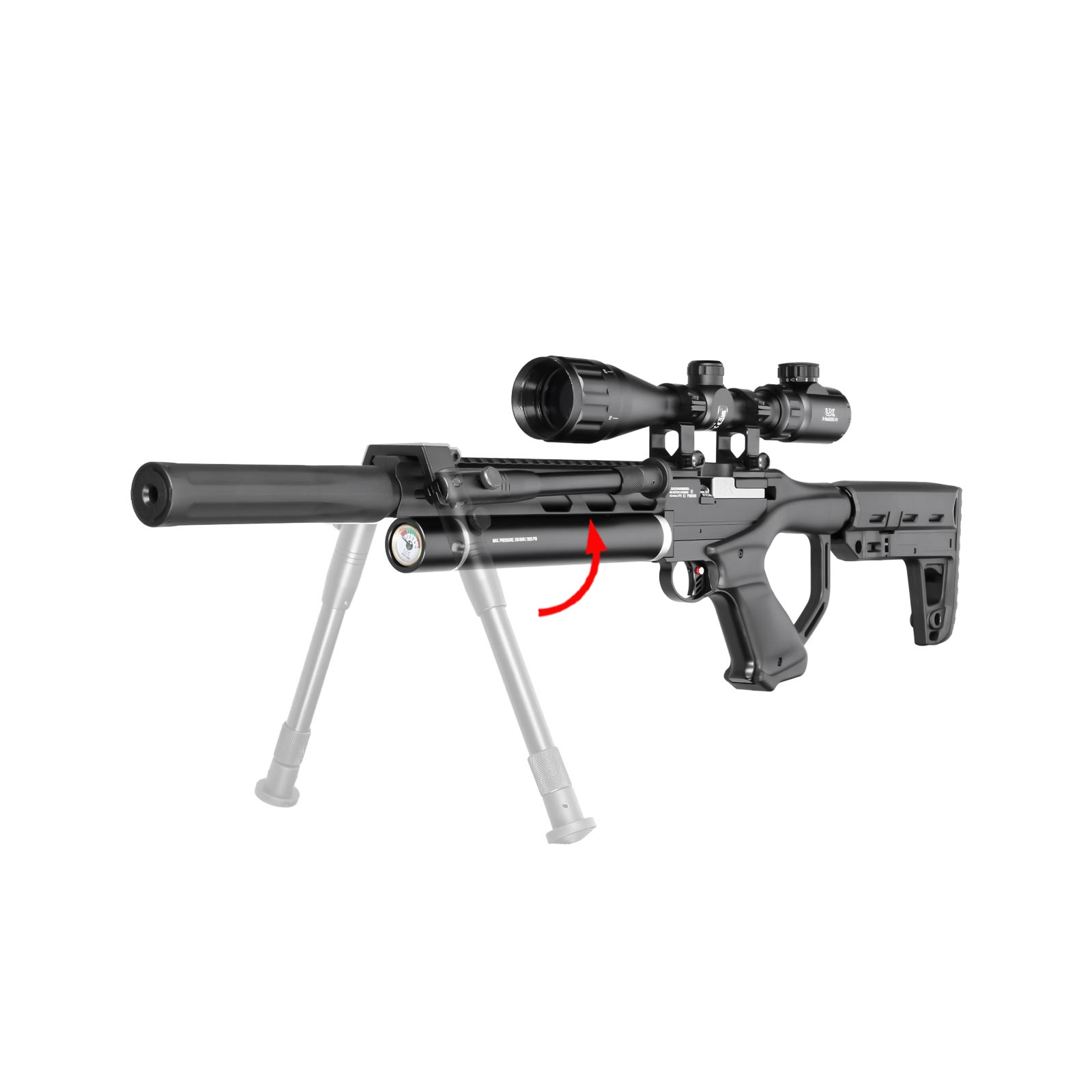 SET UX Notos Carbine Pressluftgewehr 4,5 mm (P18) + Zielfernrohr und