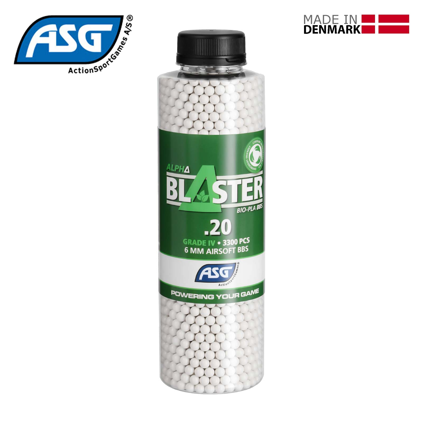 ASG Blaster PLA 6 mm BB/0,20 g/3300Stück Flasche - Weiß