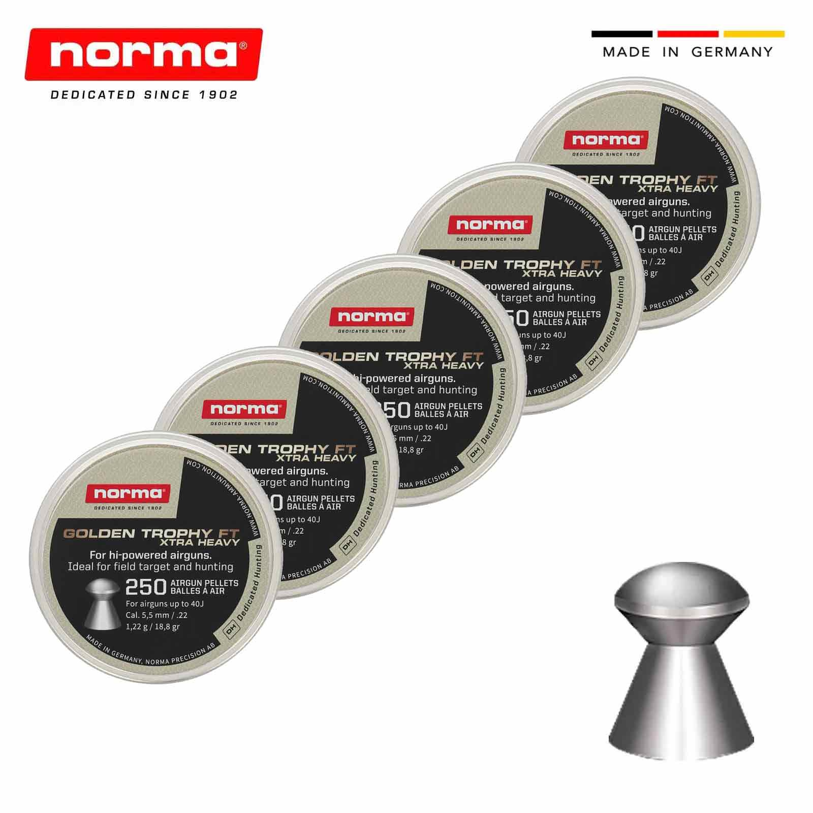 Norma Golden Trophy FT Xtra Heavy Diabolos 5,5 mm - 5 Dosen