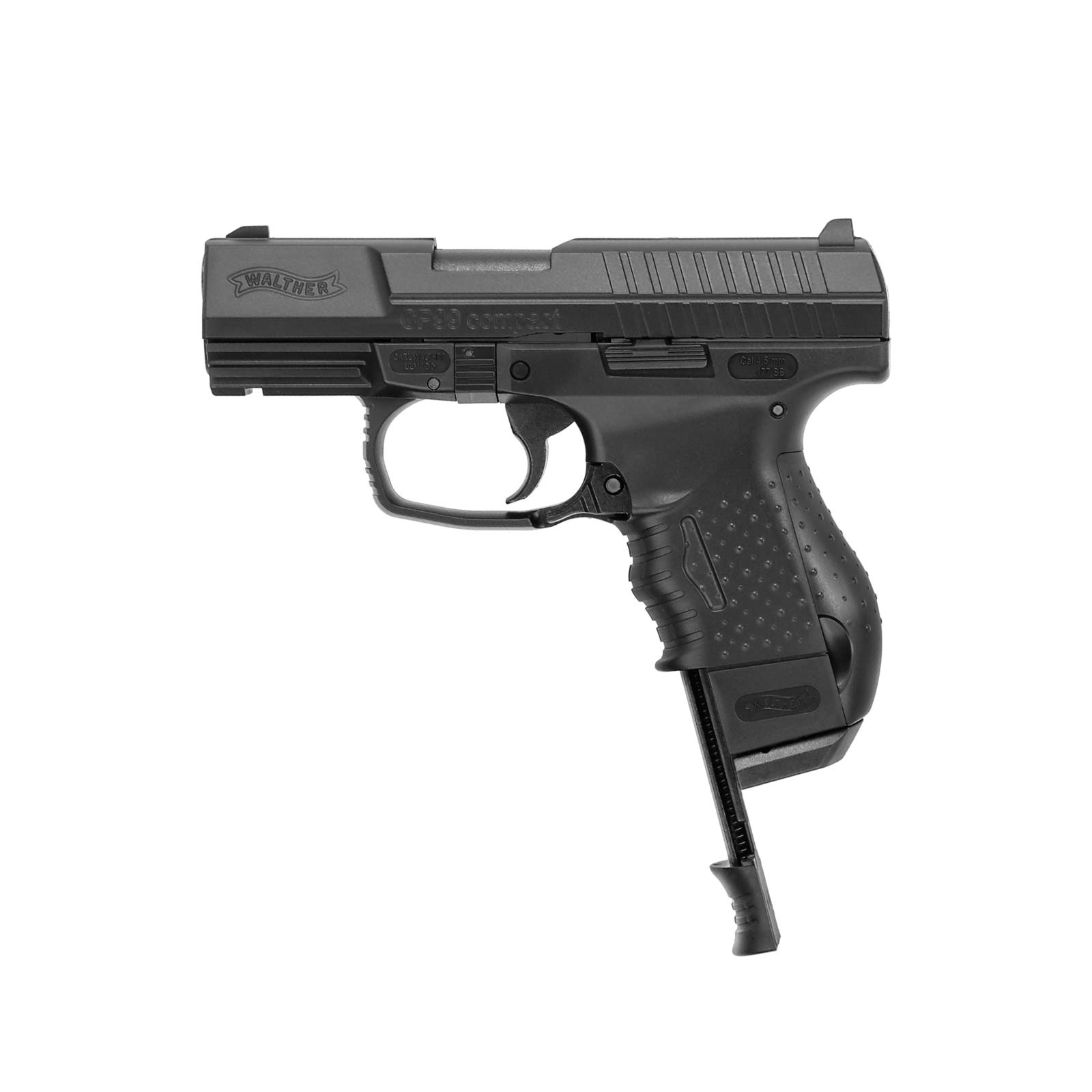 Luftpistolenset Walther CP99 compact brüniert 4,5 mm BB Blowback | 4k