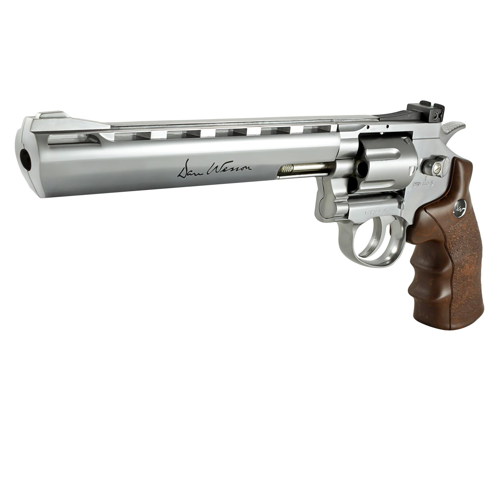 Co2 Revolver Dan Wesson 8" 4,5 mm Stahl BB Silber
